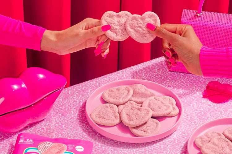 These Pink Heart-Shaped Cookies Come With the Barbie Touch | Sweet Loren's