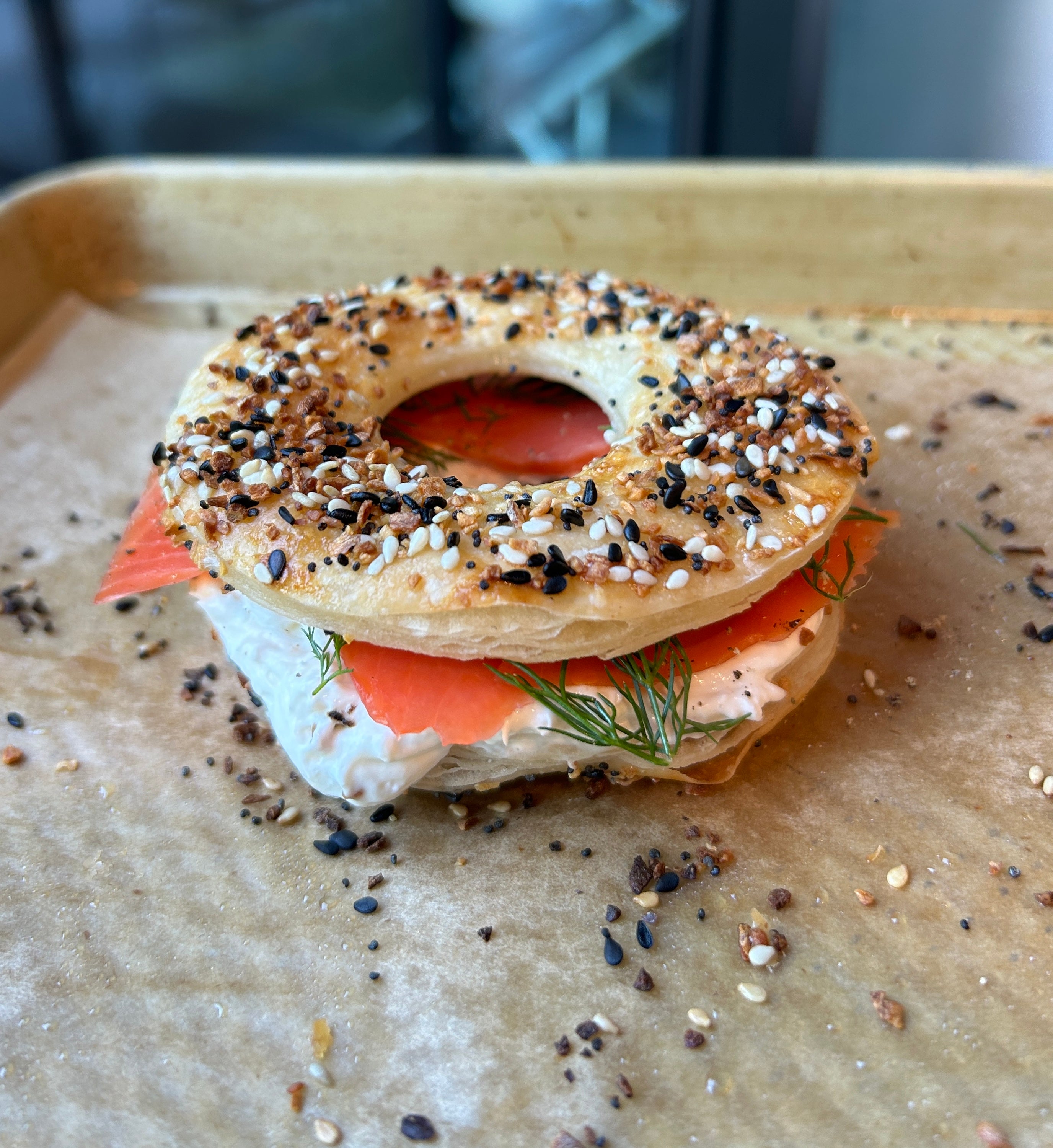 Lox Everything Puff Pastry Bagels | Sweet Loren's