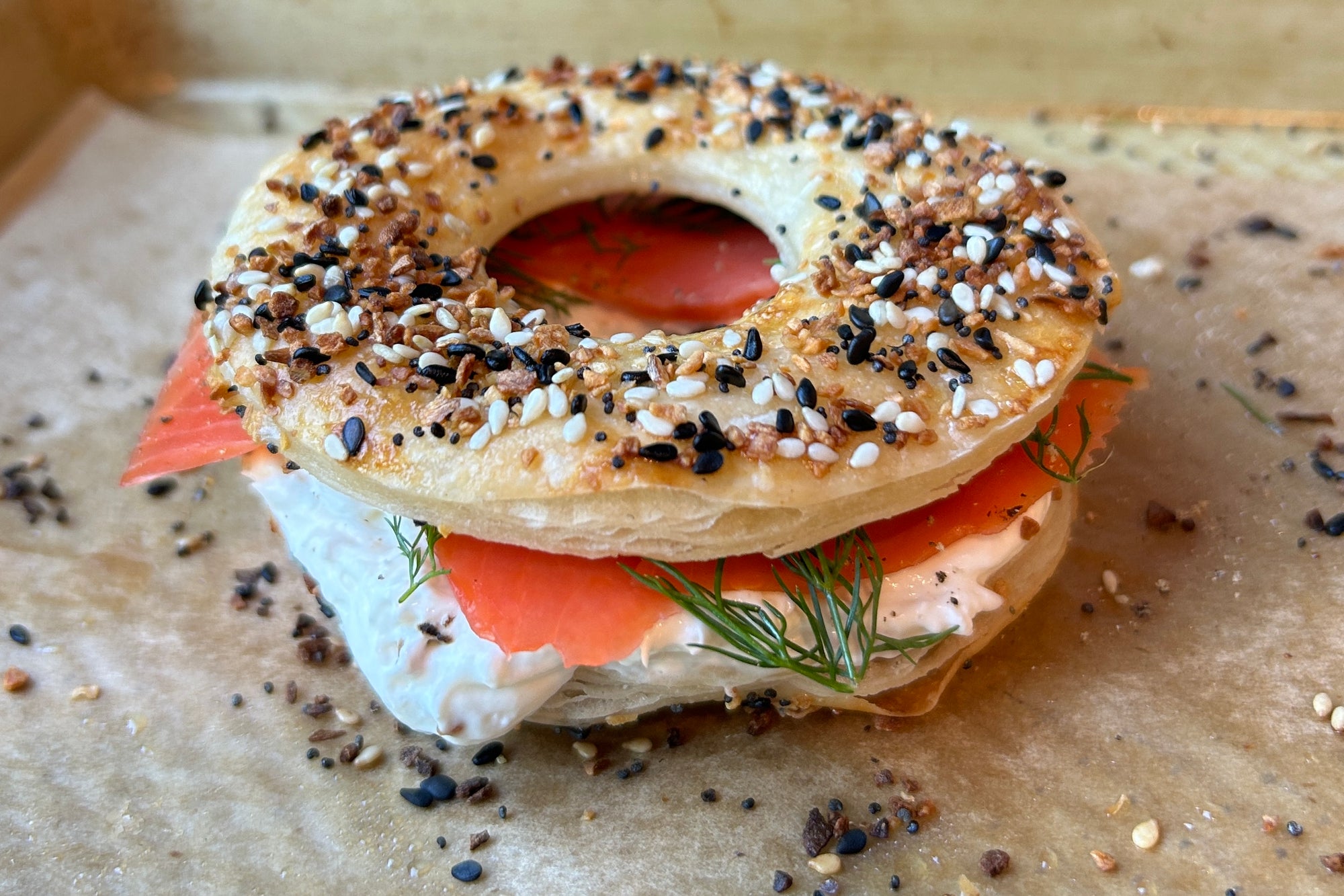 Lox Everything Puff Pastry Bagels | Sweet Loren's