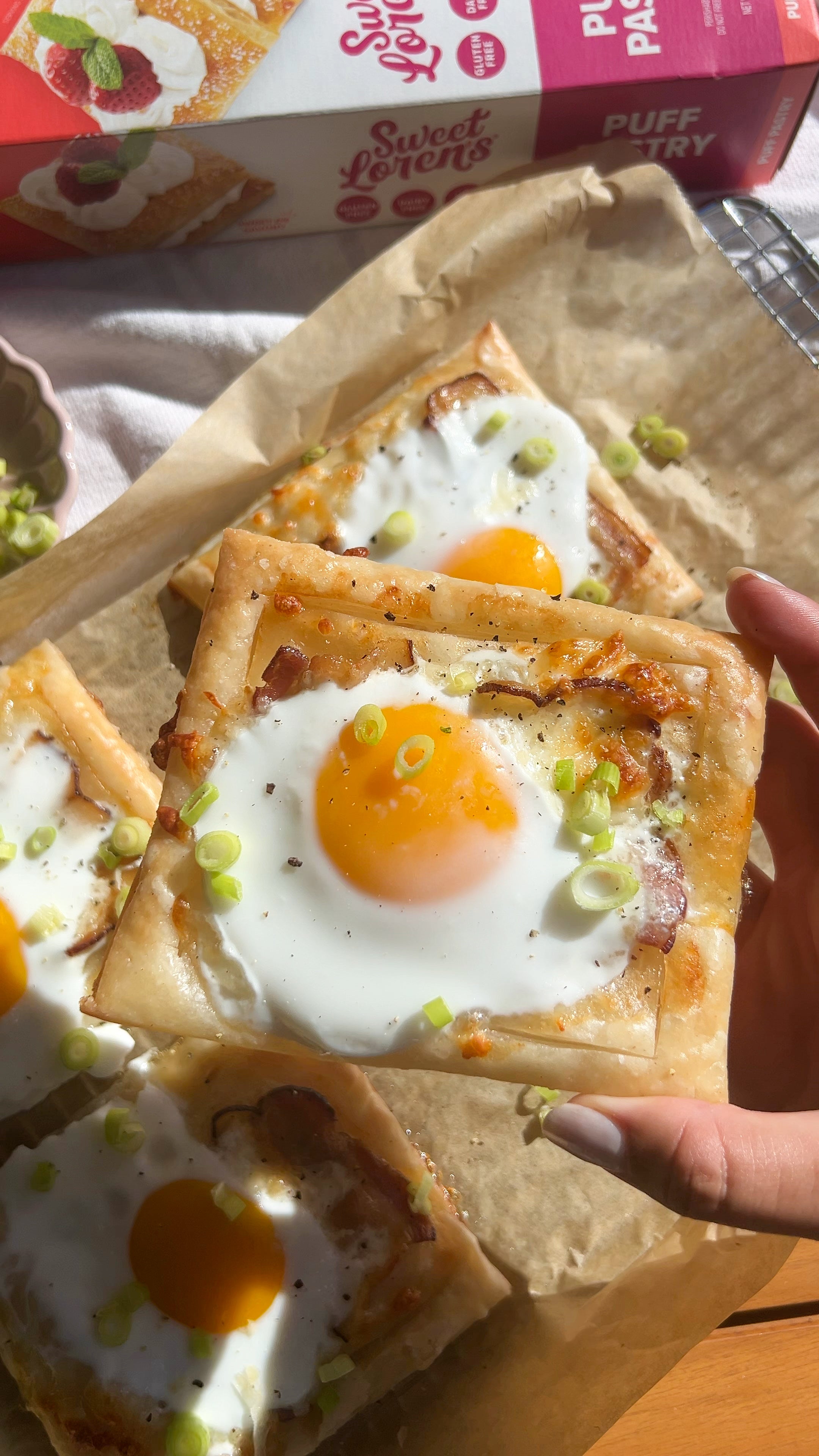 Egg, Bacon & Cheese Puff Squares | Sweet Loren's