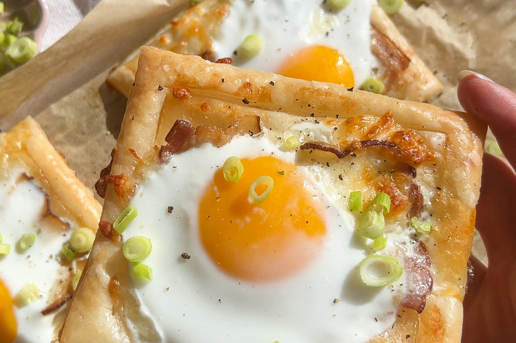 Egg, Bacon & Cheese Puff Squares | Sweet Loren's