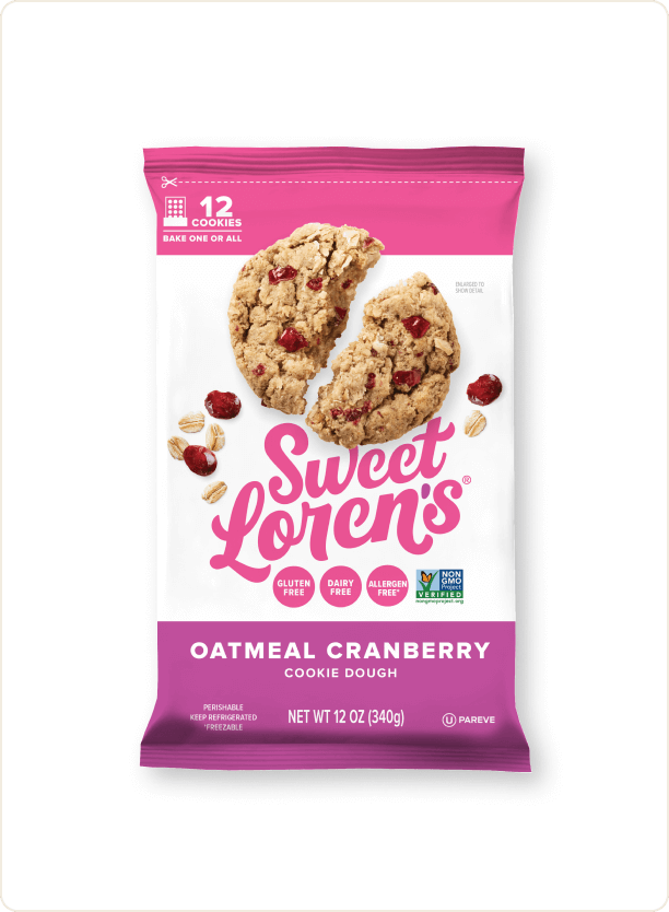 Oatmeal Cranberry Gluten Free Pre-Cut Cookie Dough – Sweet Loren's